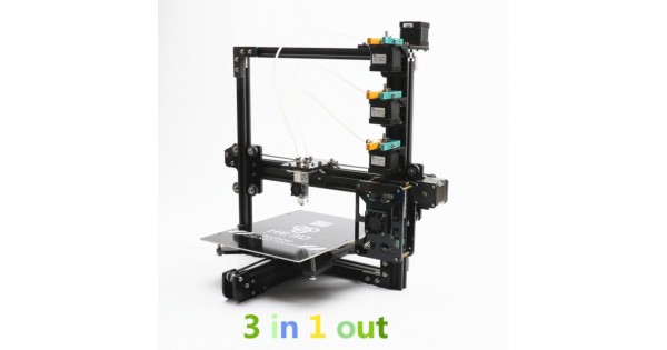HE3D Ei3 Tricolor/Triple Head 3D Printer Kit with 2 Free Rolls of ...