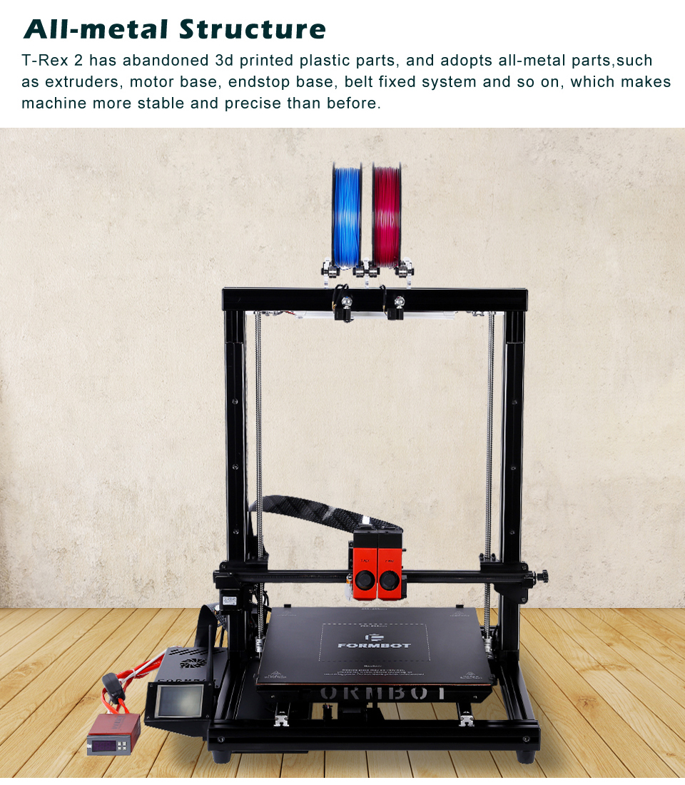 Formbot T Rex 2 with the Massive Build Size 3D Printer 400 x 400 x ...