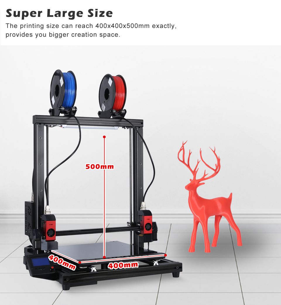 Formbot T-Rex 2+ with the Massive Build Size 3D Printer 400 x 400 x ...