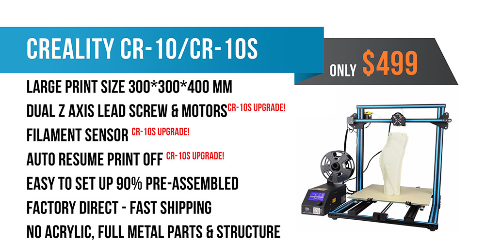 Creality CR-10 Semi DIY 3D Printer Kit - 3D Printers Bay
