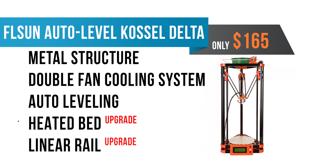 FLSUN Auto leveling Kossel Metal Delta 3D Printer Kits | 3D Printers Bay