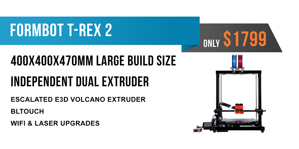 Formbot T Rex 2 with the Massive Build Size 3D Printer 400 x 400 x ...